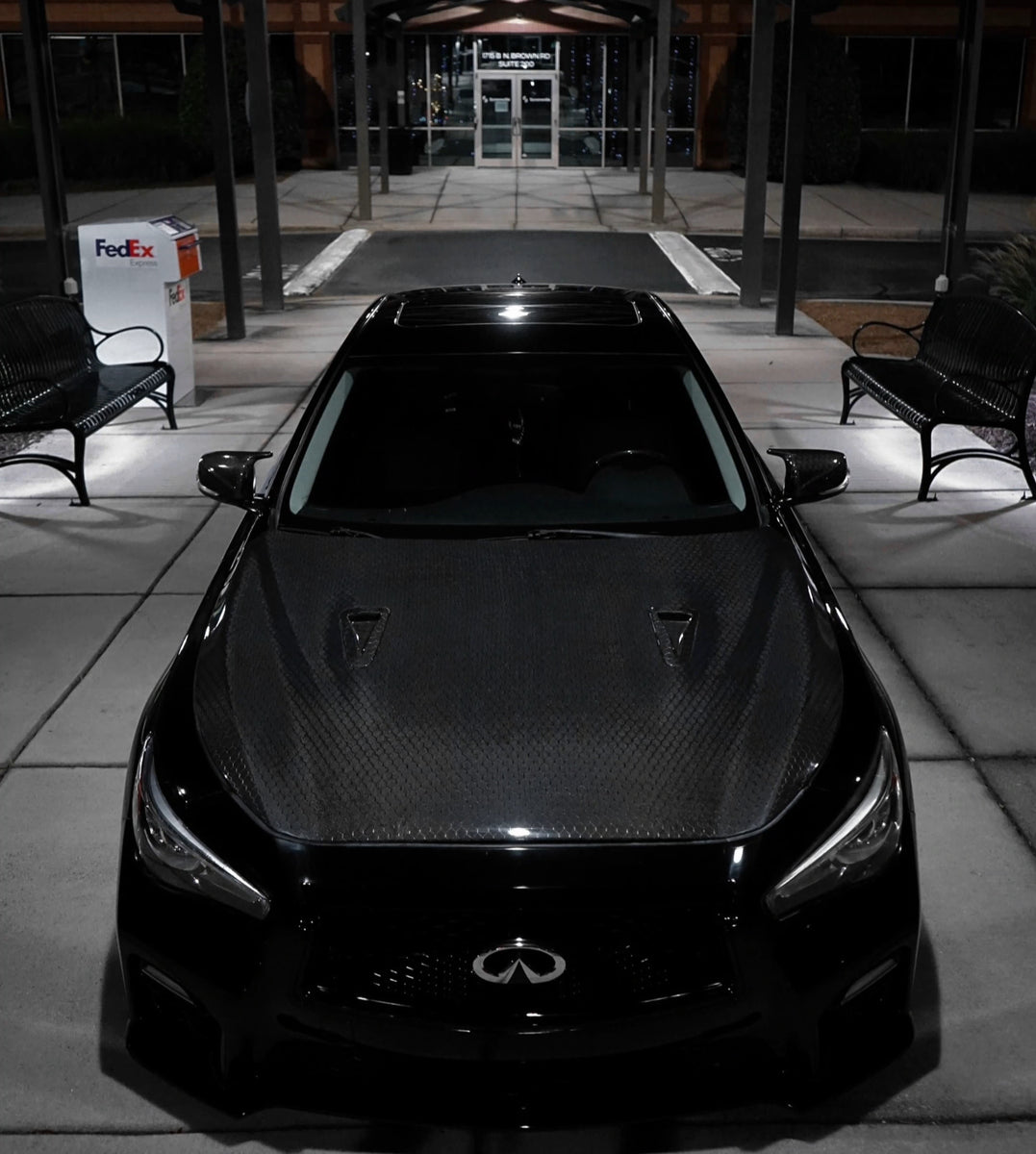 Pre-Order JCF Carbon Fiber Hood for Infiniti Q50 - Multiple Designs ...