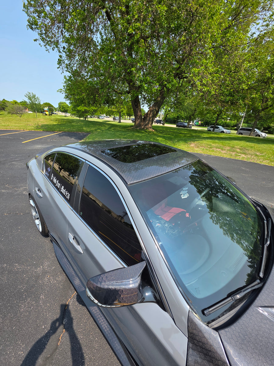 (IN STOCK) JCF Carbon Fiber Roof Overlay | Compatible w/ Infiniti Q50 ...