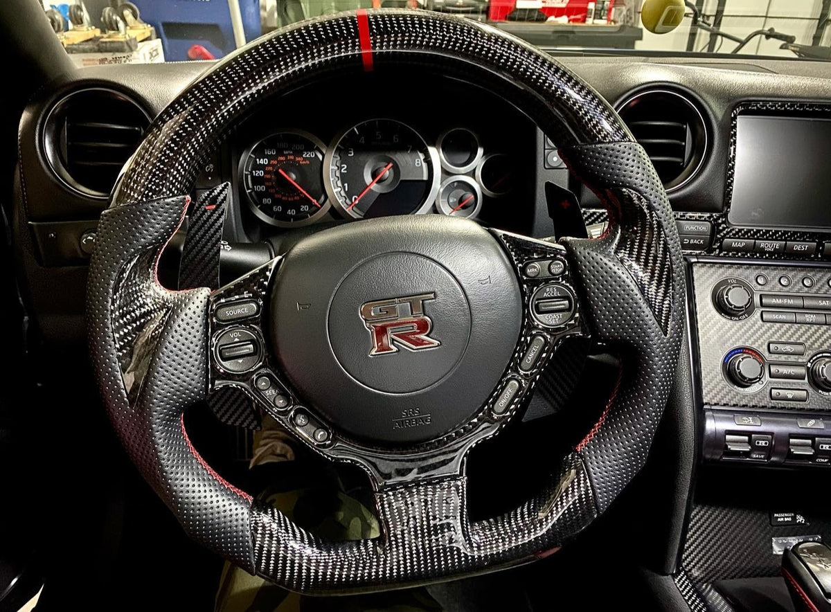 Jaliscos' CF Carbon Fiber Steering Wheel for Nissan GTR | 2009-2016 ...